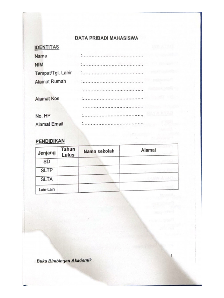 Data Pribadi Mahasiswa | PDF