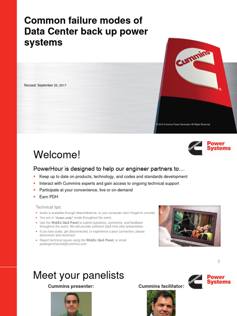 PowerHour - Common Failure Modes of Data Center Back Up Power Systems | PDF