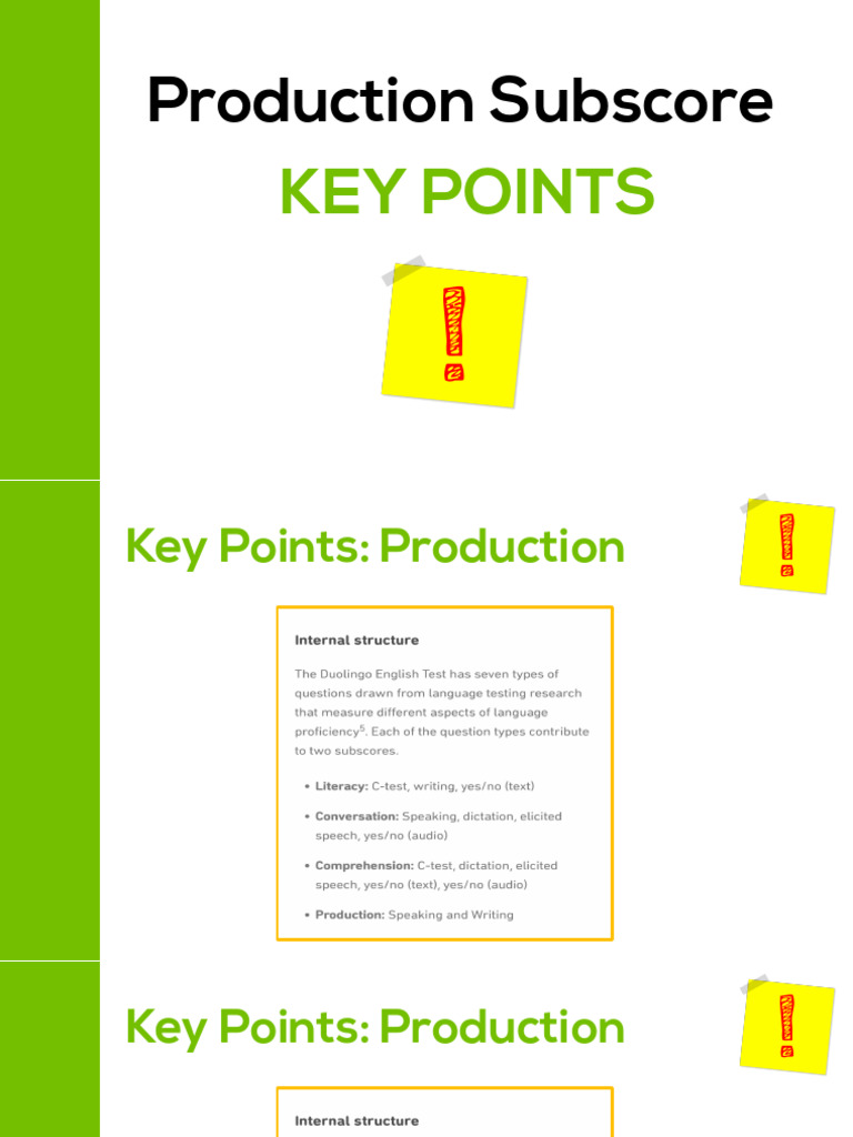 Production Score Pdf