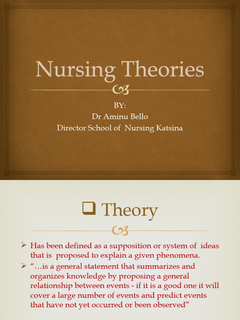 Nursing Theories | PDF | Nursing | Stress (Biology)