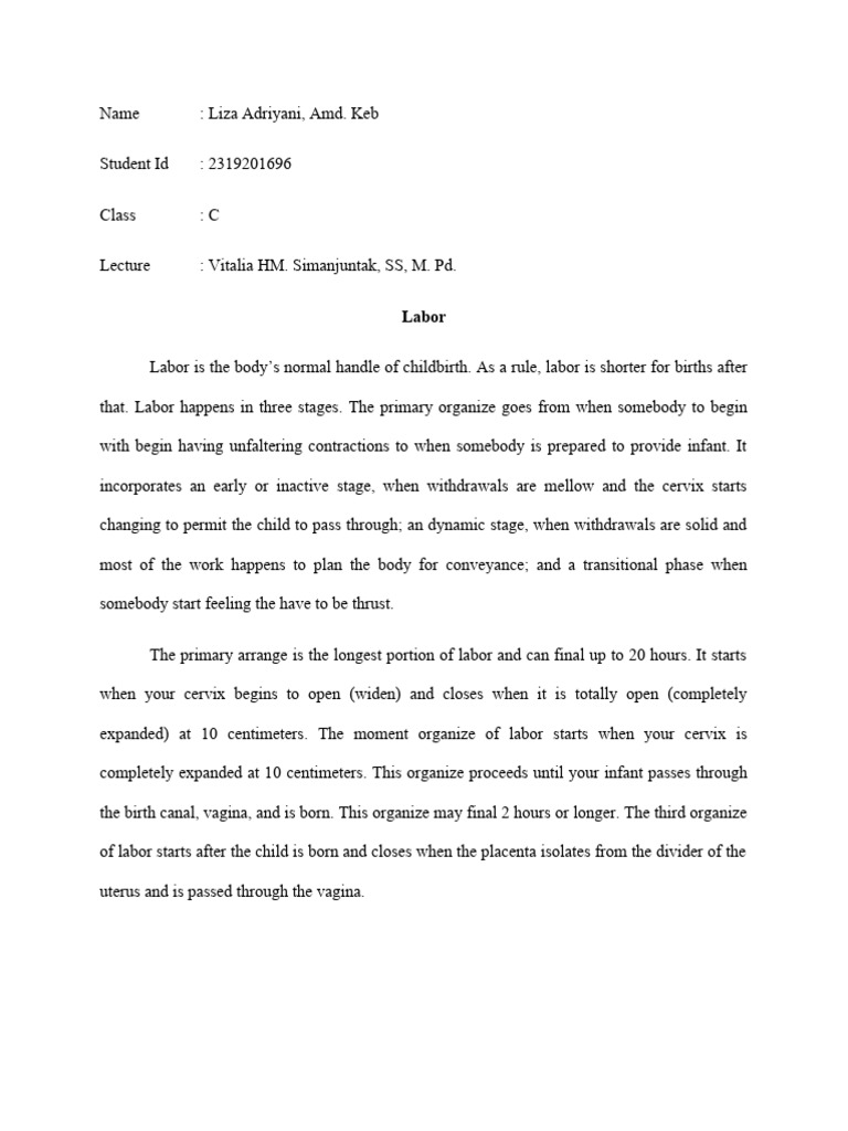 Labor - Liza Andriyani | PDF | Self-Improvement