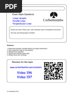 Corbettmaths: Equation of a Line Practice | PDF | Line (Geometry ...