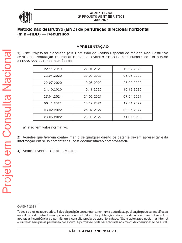 2º Projeto Abnt NBR 17004 | PDF