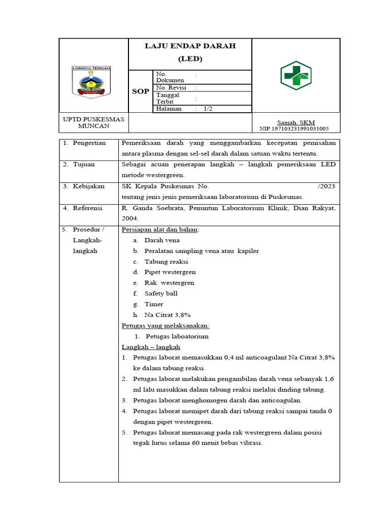 Sop Led Westergreen | PDF
