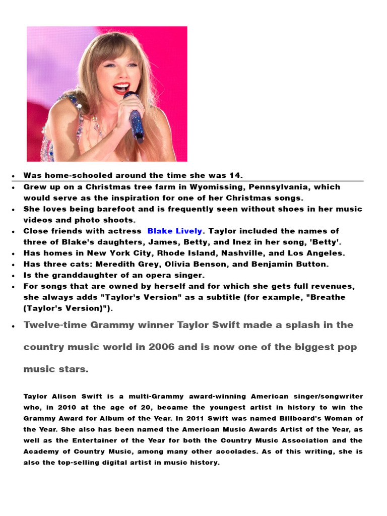 Taylor Swift | PDF
