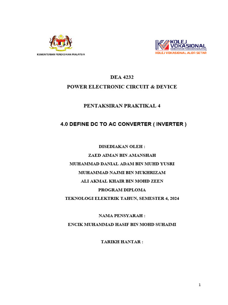 Draft Laporan Pentaksiran P4 | PDF