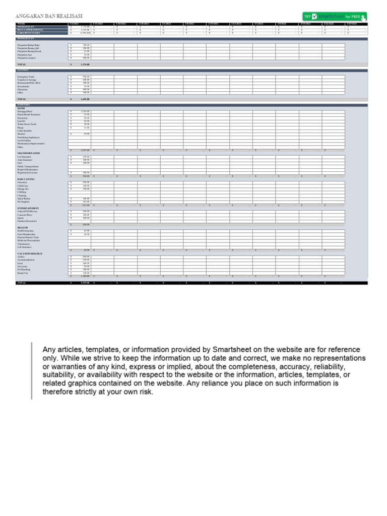 IC Weekly Budget Template 8540 | PDF