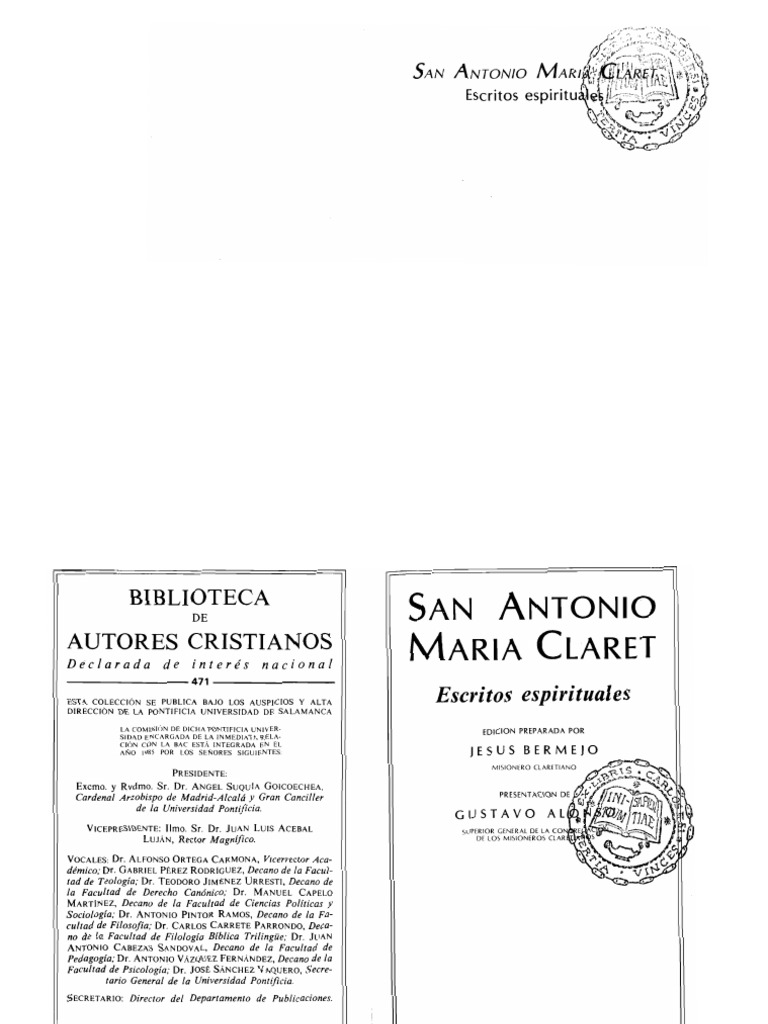 Claret Escritos Espirituales | PDF