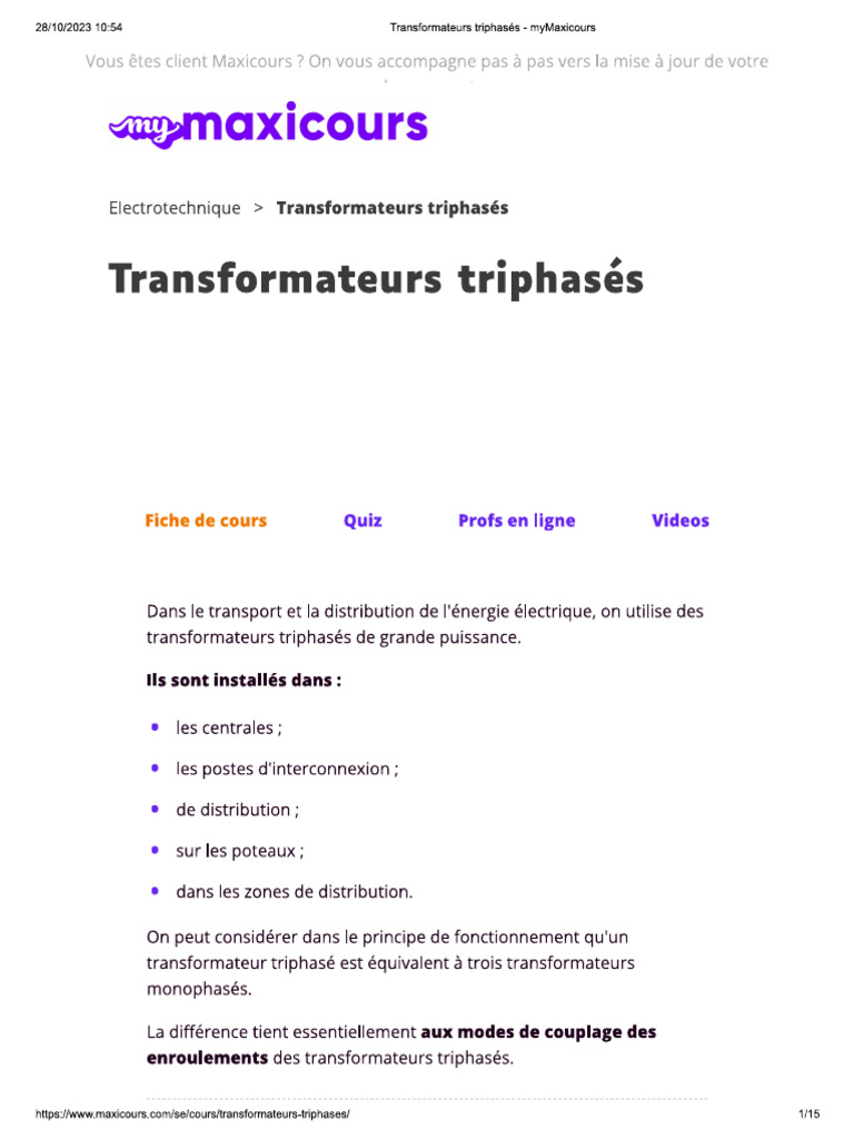 Transfo Triphasé | PDF