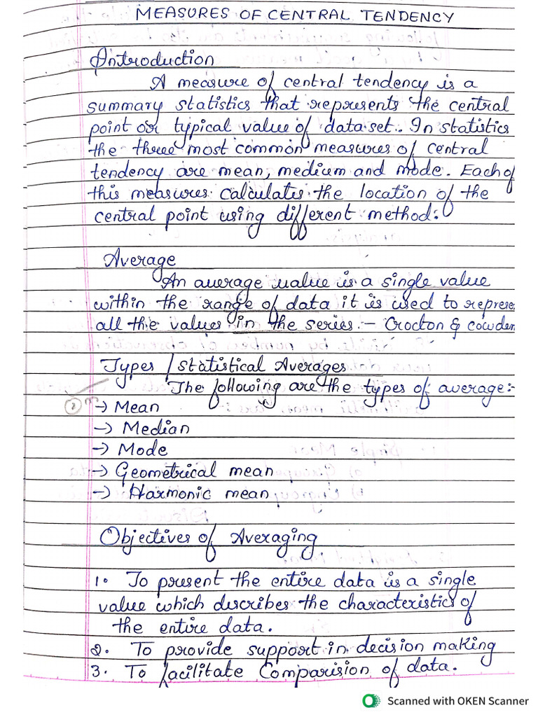 Unit 2 Intro, Mean Notes | PDF