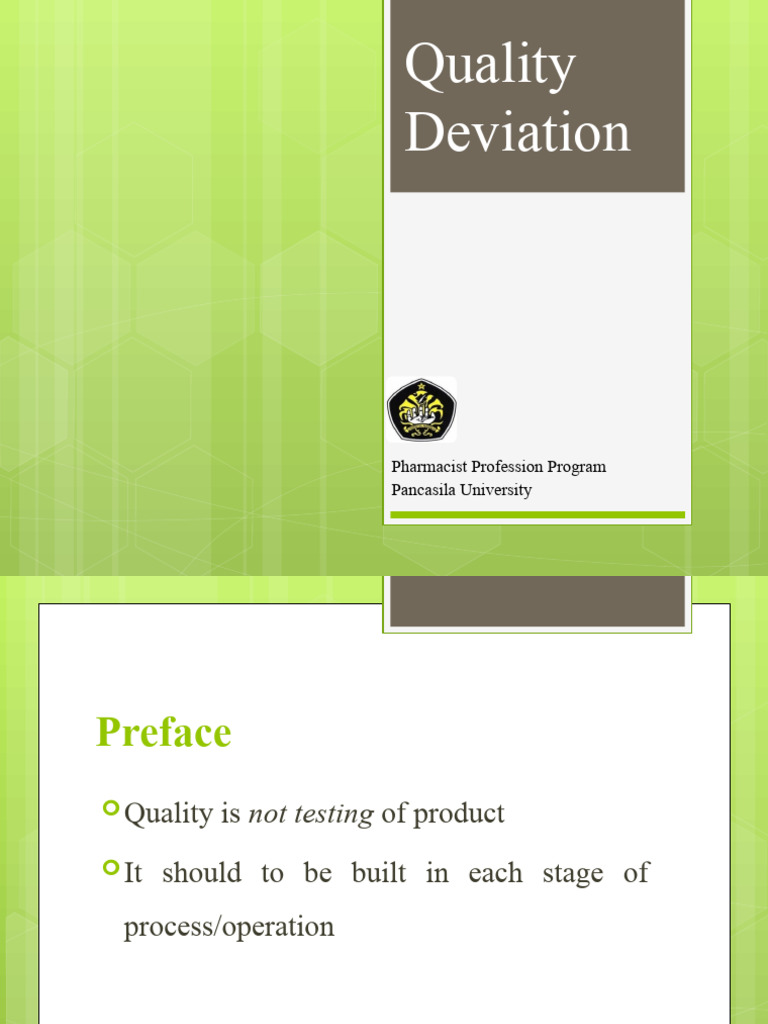 Quality Deviation-UP | PDF