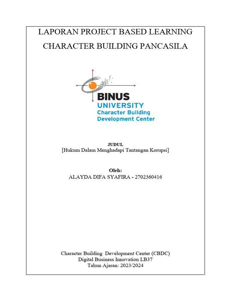 Template Laporan Final Project | PDF