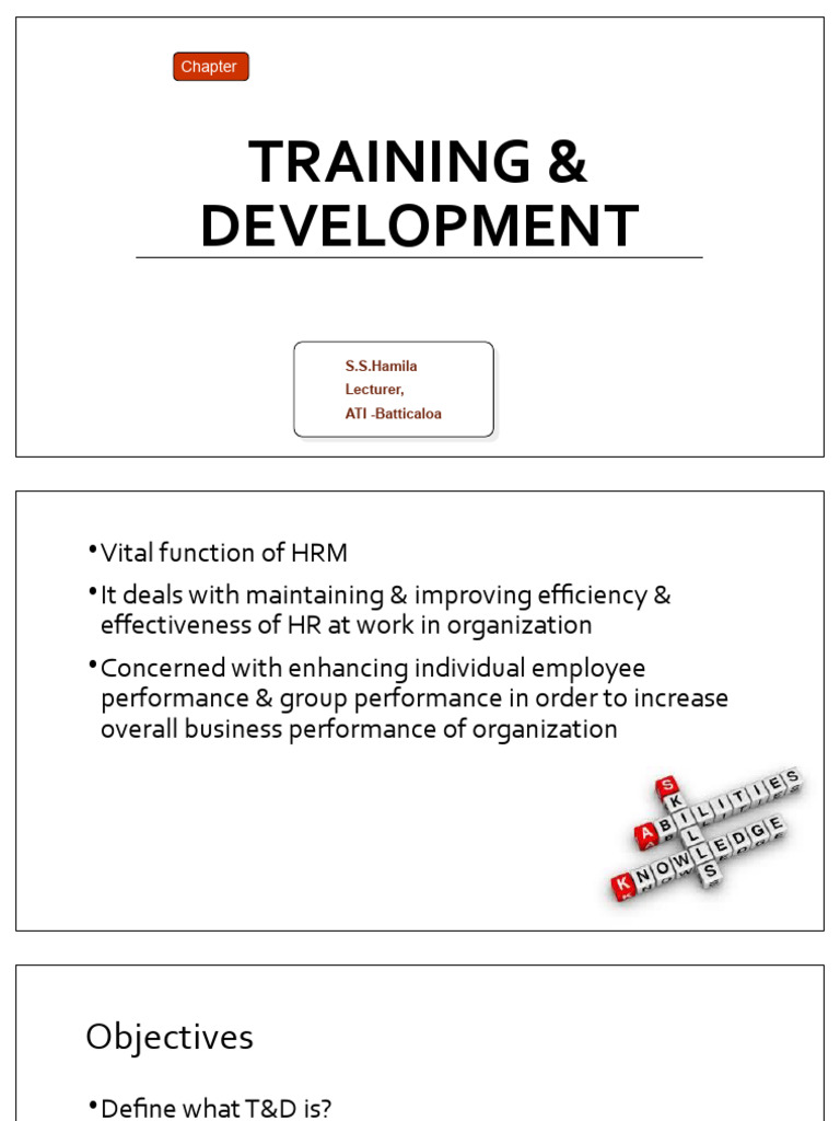 Training and Development | PDF | Attitude (Psychology) | Motivational