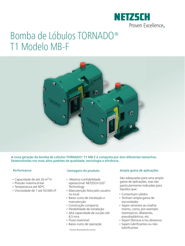 Netzsch - Bomba Tornado® T1 MB-F | PDF Netzsch - Bomba Tornado® T1 MB-F | PDF