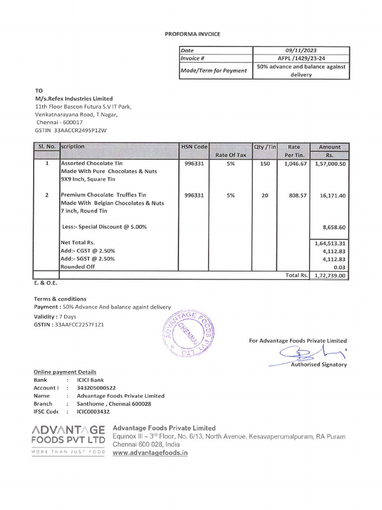 Proforma Invoice | PDF