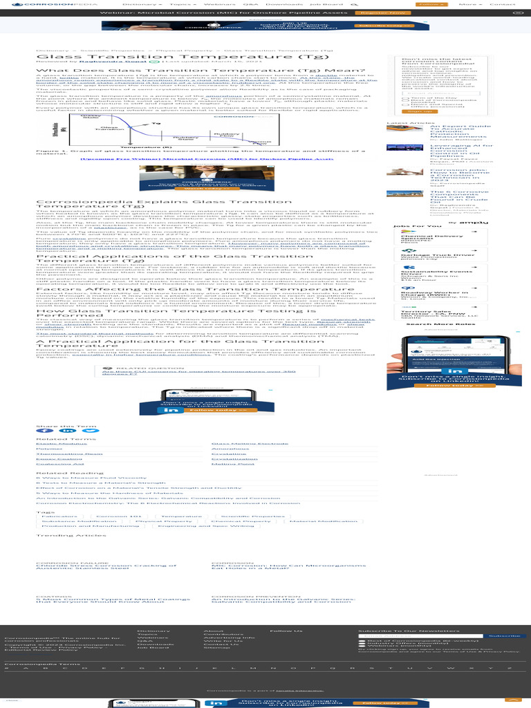 What Is A Glass Transition Temperature - Definition From Corrosionpedia ...