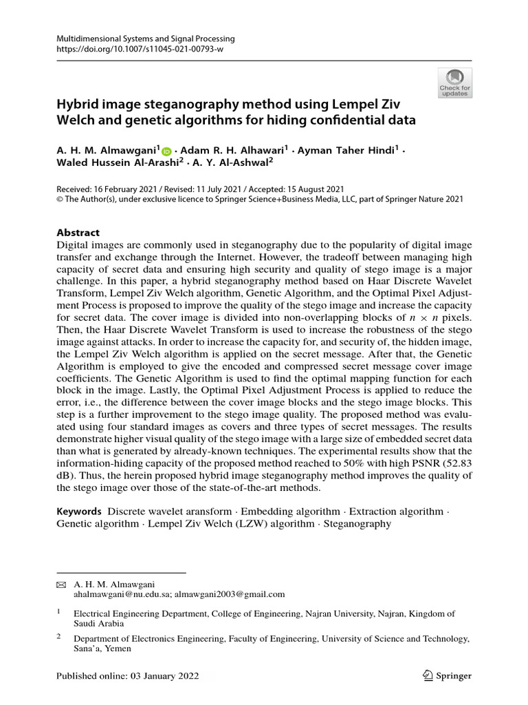 Hybrid Image Steganography Method | PDF | Data Compression | Digital Signal Processing