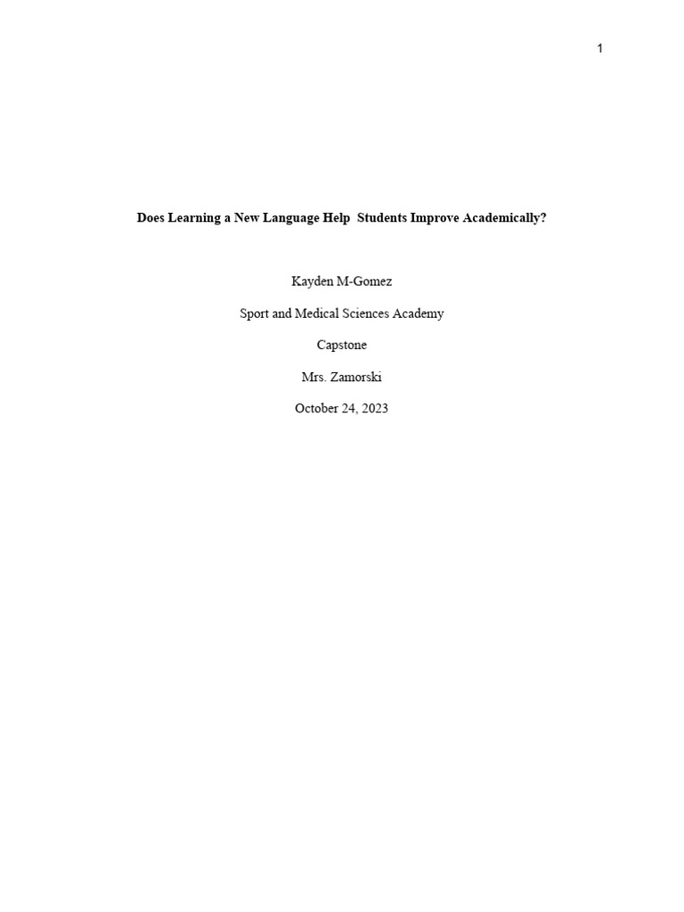 Kayden Morales-Gomez - MP 2 - Week 2 - Research Paper Final Draft 1 | PDF