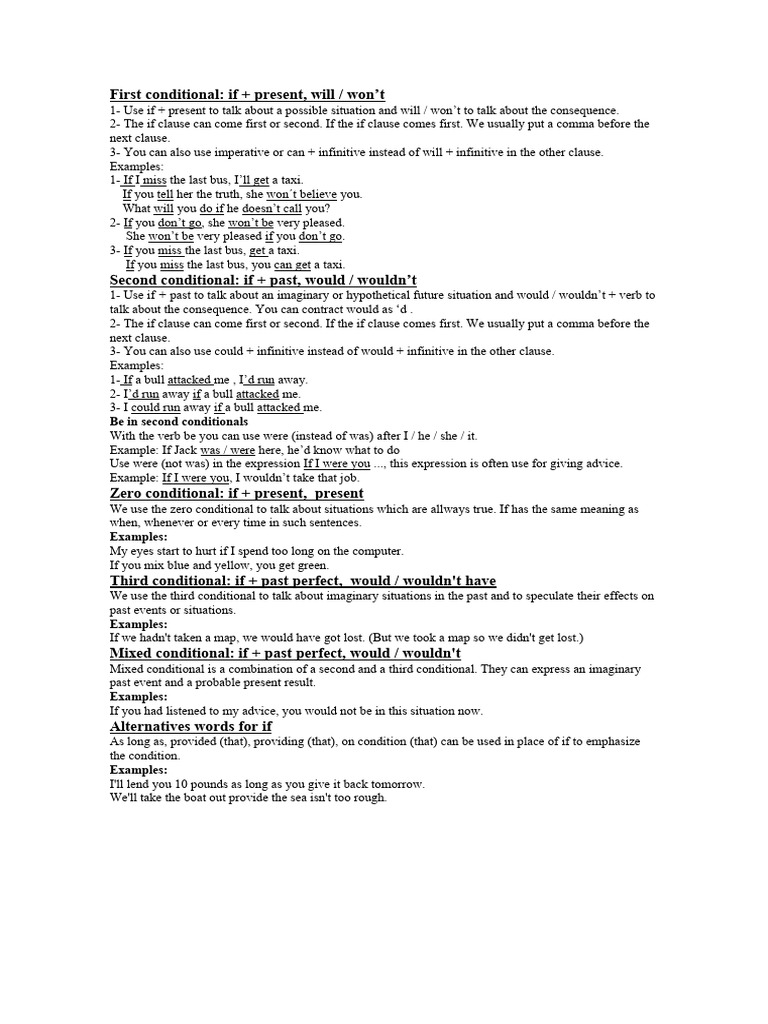 Conditionals | PDF | Languages | Foreign Language Studies