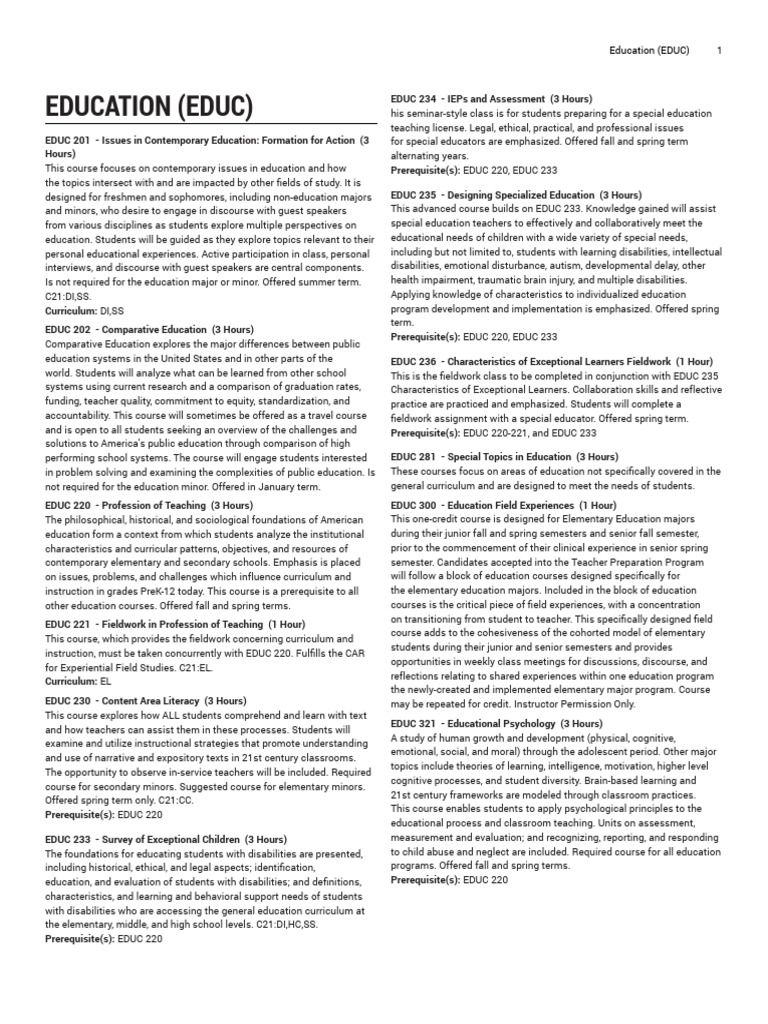 Educ | PDF | Teachers | Curriculum