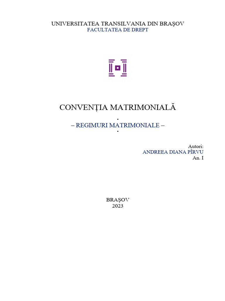 Conventia Matrimoniala | PDF
