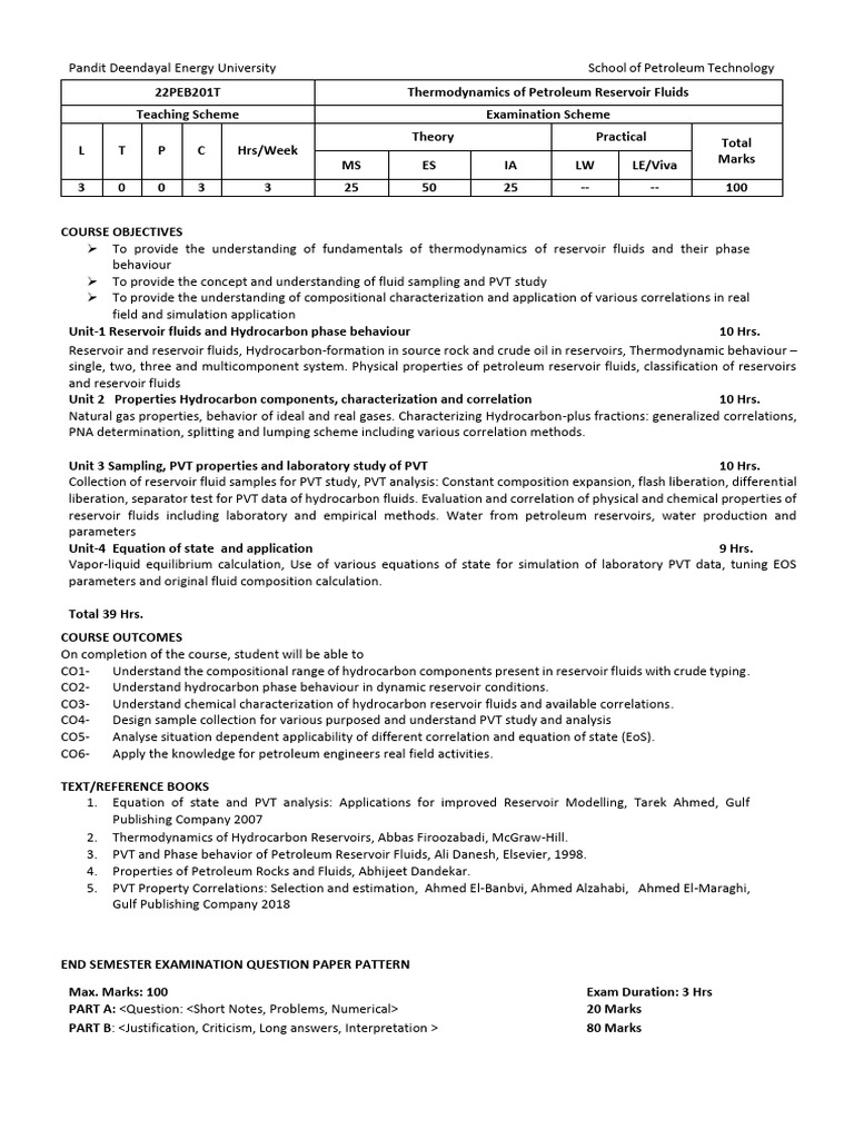Thermodynamics of Petroleum Reservoir Fluids_New Course (1) | PDF ...