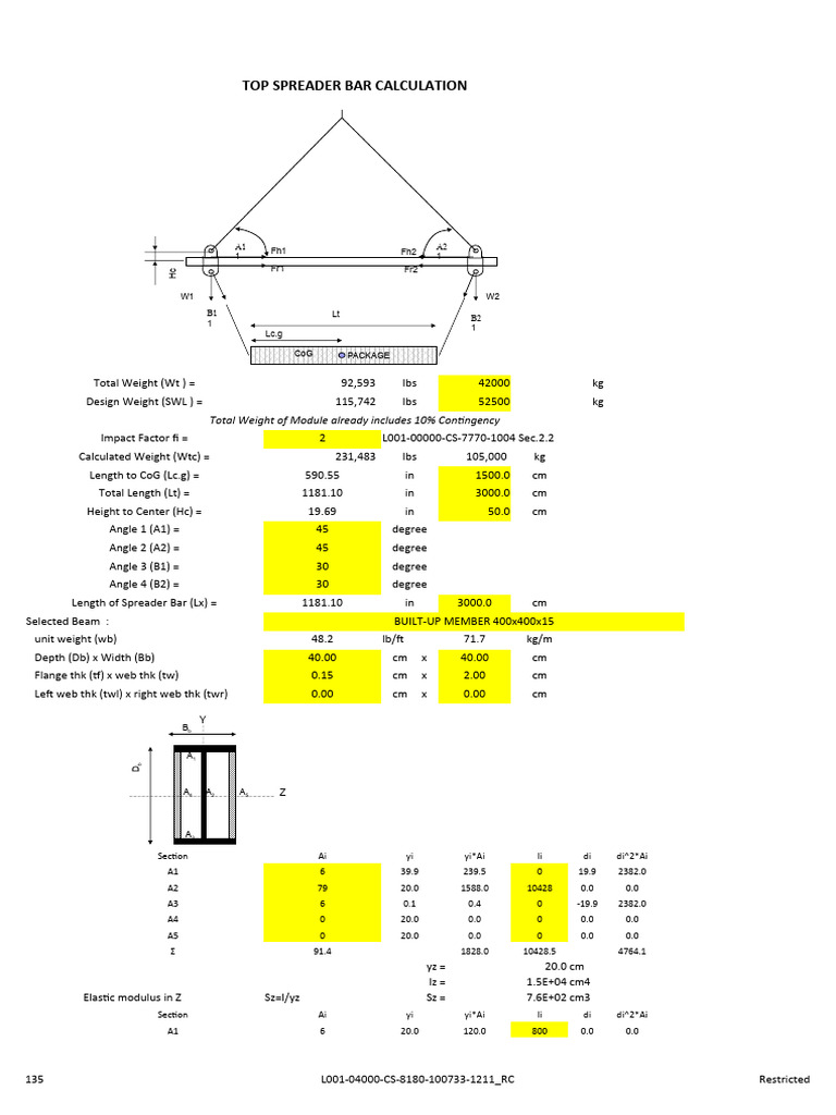 Spreader Beam Design Examples | PDF | Civil Engineering | Elasticity ...