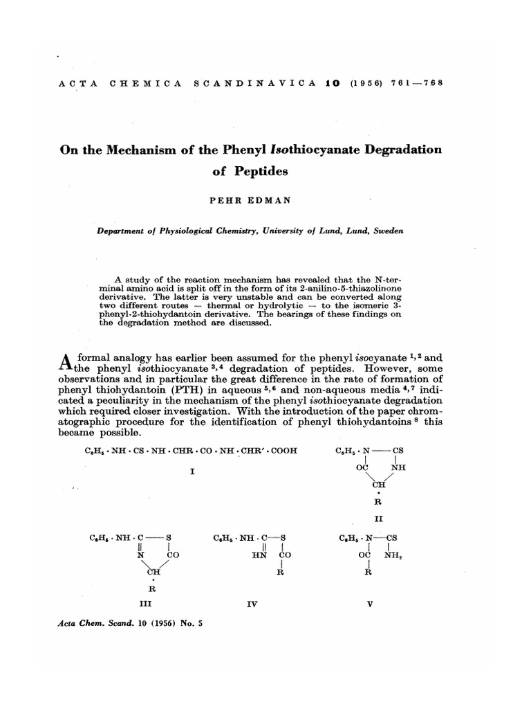 Edman Degradation | PDF