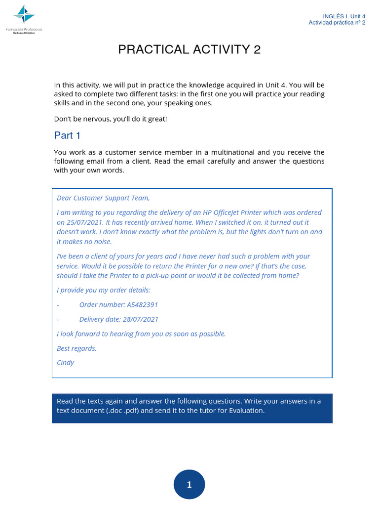 Unit 04. Activity 2 | PDF