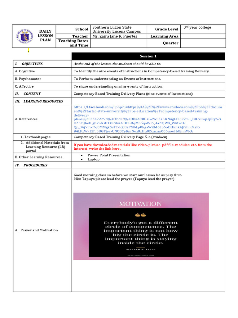 Andragogy Lesson Plan5 | PDF | Art | Self-Improvement