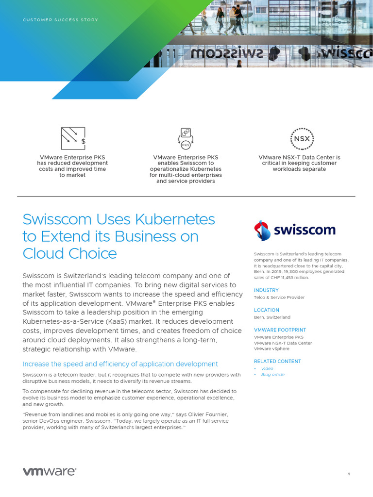 Vmware Swisscom Q One en Case Study | PDF