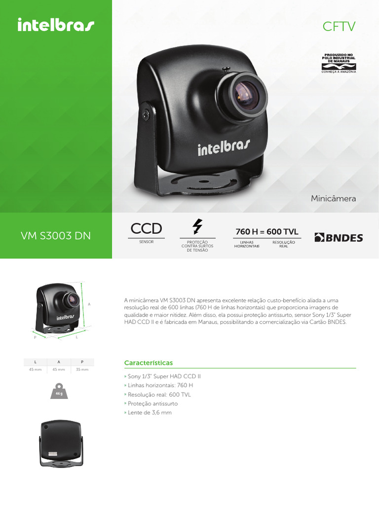 Datasheet Ficha Tecnica - VM s3003 DN | PDF | Dispositivo de carga acoplada | Vídeo