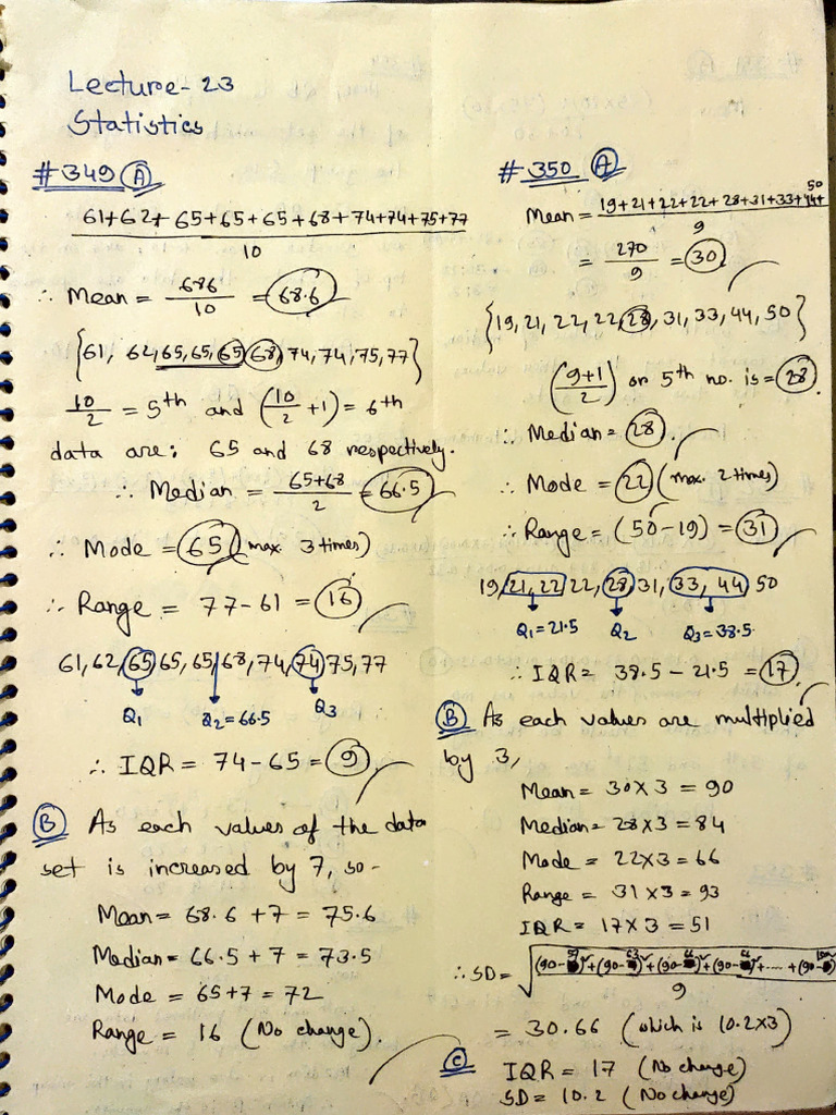 L-23 Statistics Solution | PDF