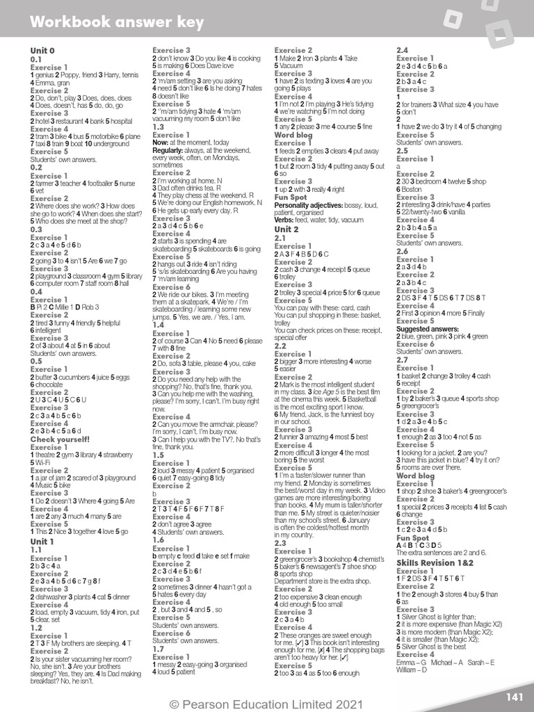 GoGetter L3 TB Workbook Answer Key | PDF