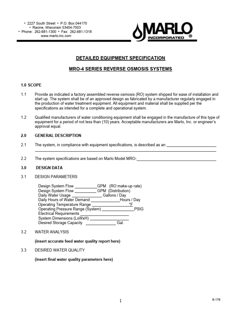 MRO 4-V Specifications (6-176) | PDF | Valve | Pump