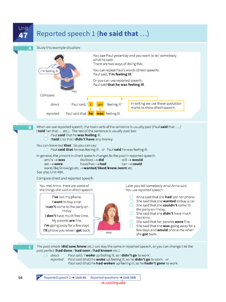 Reported Speech | PDF