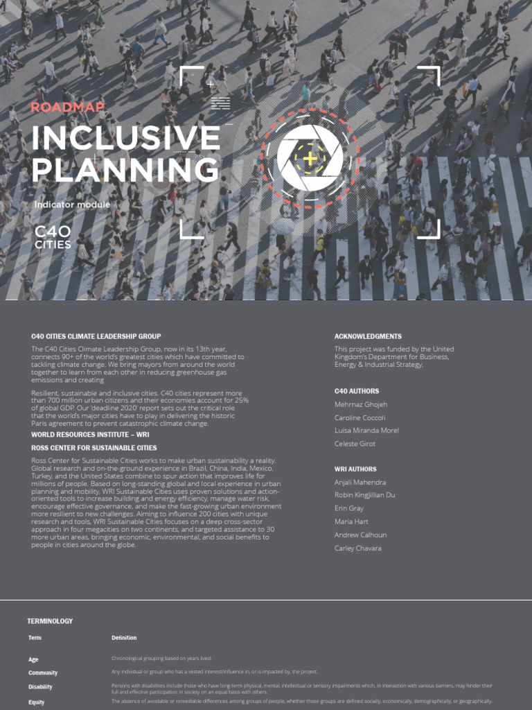 C40 Cities (2020) Inclusive Planning - Indicator Module | PDF