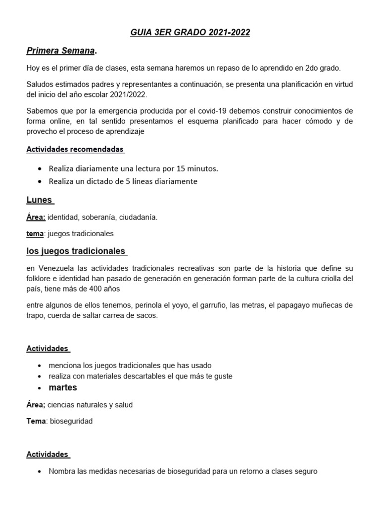 Guia 3er Grado 2021-2022 | PDF | Comunicación | Conjunto (Matemáticas)