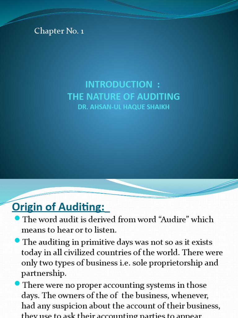 Introduction To Auditing | PDF