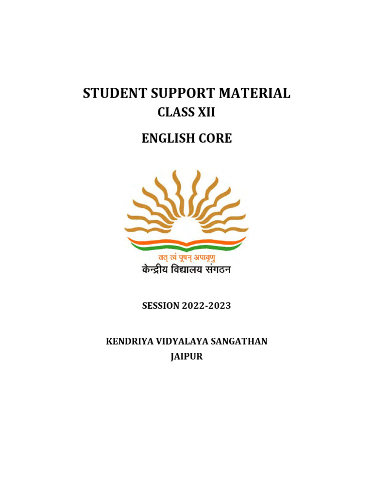 Class Xii - Student Support Material-20!8!2022-23 | PDF