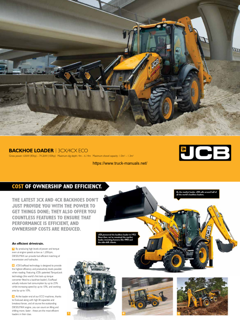 JCB 3CX 4CX Eco Product Brochure & Specs | PDF
