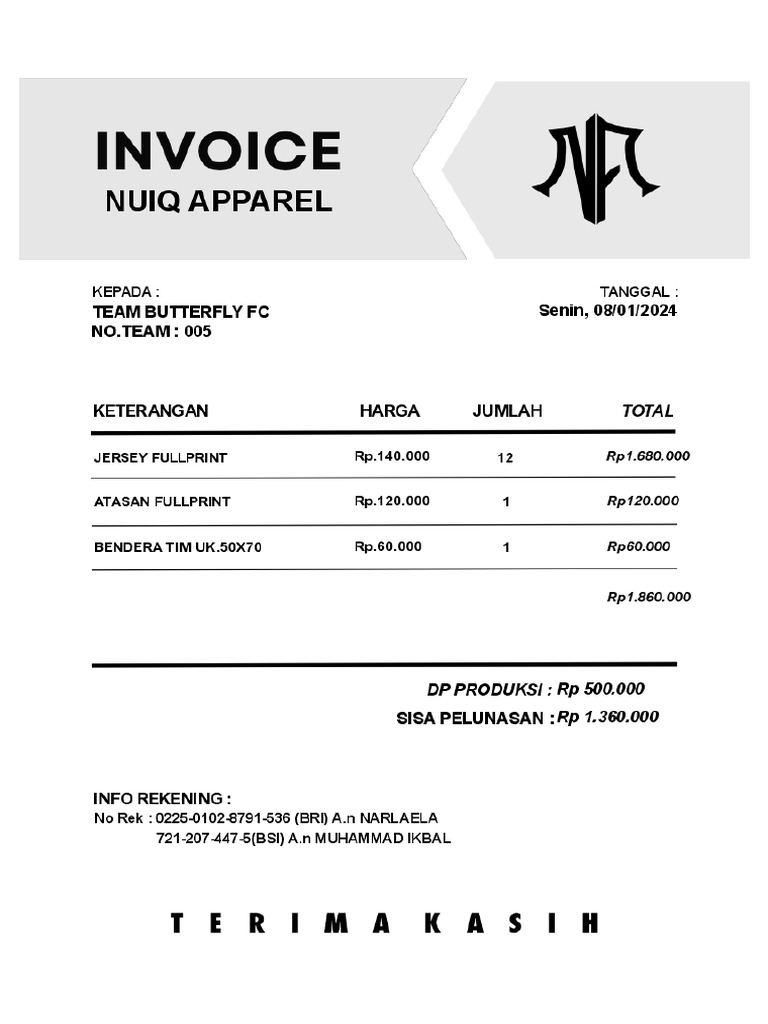 Invoice Butterfly | PDF