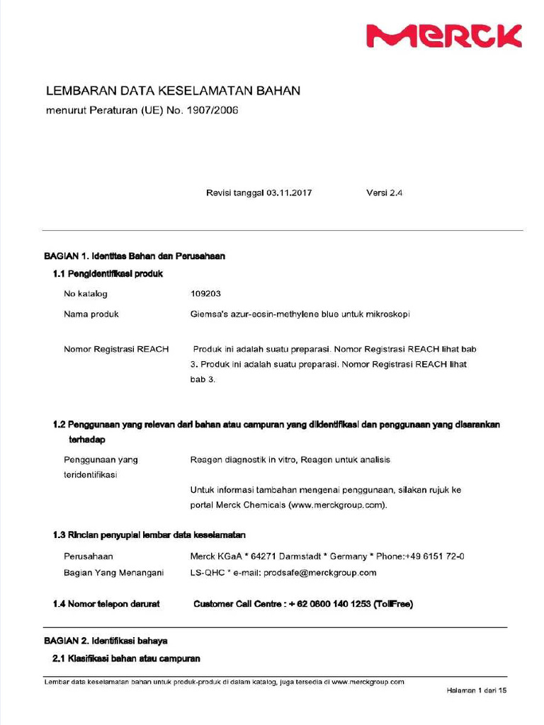 PDF Msds Giemsa Compress | PDF