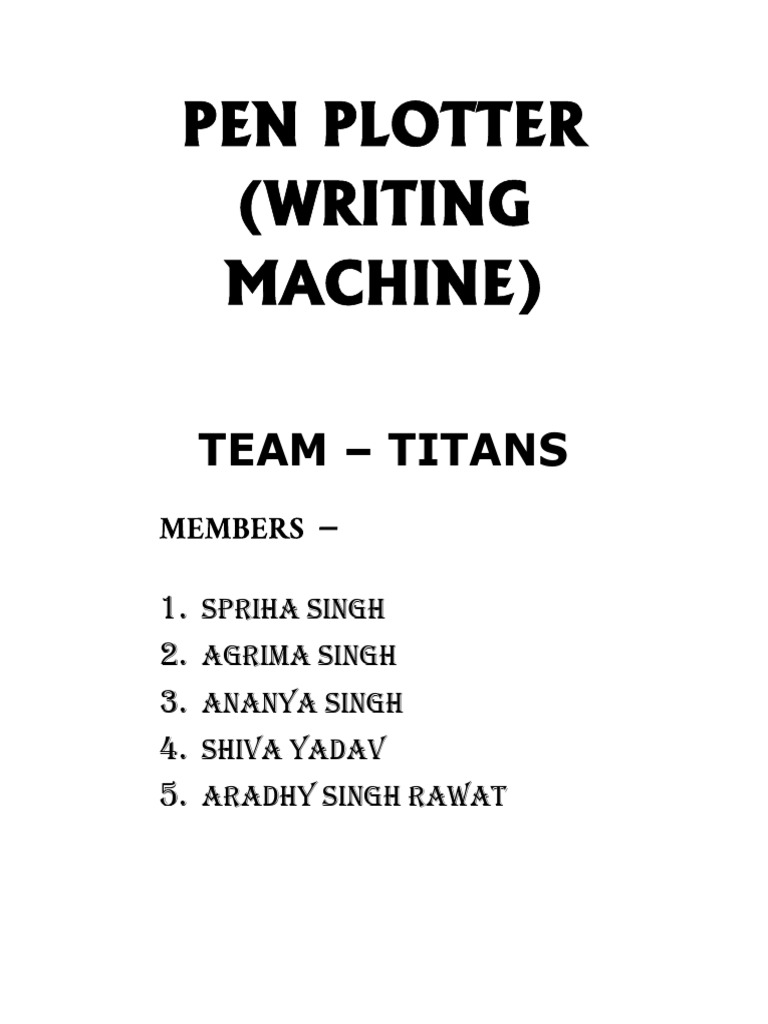 Pen plotter robotics project file | PDF