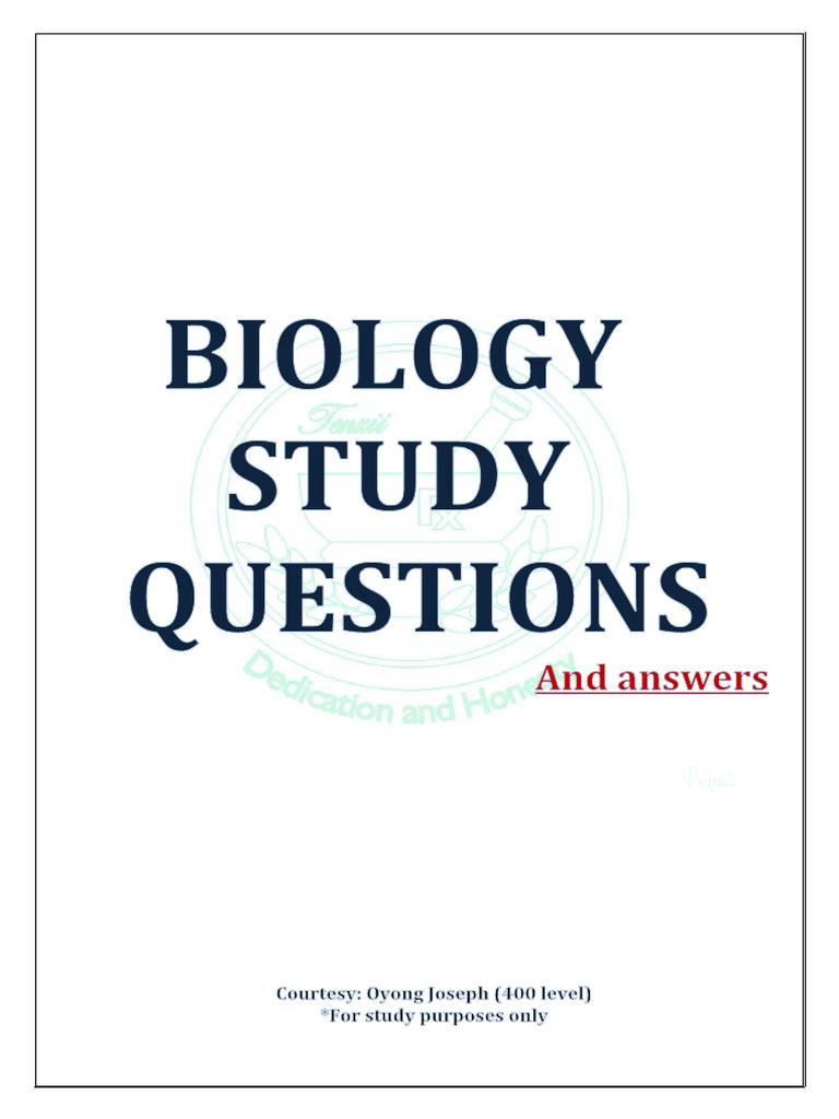 Biology Study Guide for Students | PDF | Mitosis | Meiosis