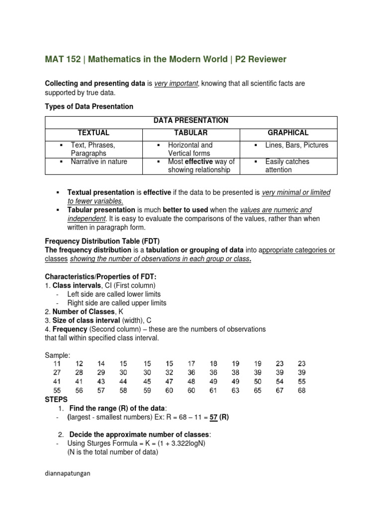 MAT 152 - P2 Reviewer | PDF | Normal Distribution | Standard Deviation