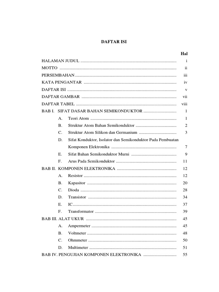 Contoh Daftar Isi | PDF
