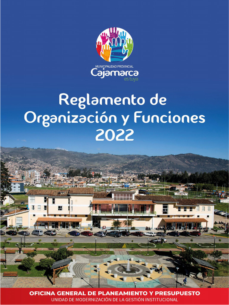 Reglamento de Organización y Funciones MPC 2022 PDF | PDF | Gobierno local | Alcalde