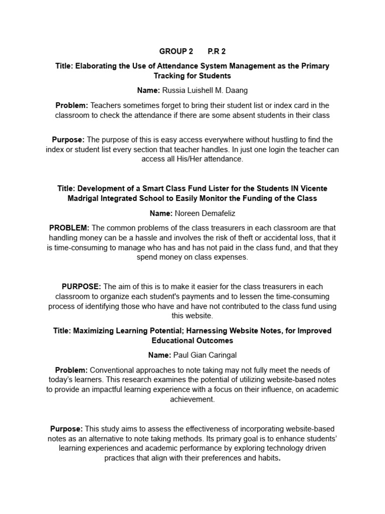 Pr2 Title | PDF | Educational Technology | Information And ...