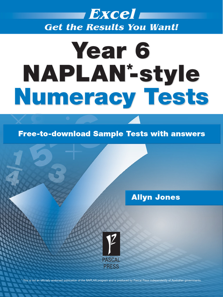 Excel Year 6 NAPLANstyle Numeracy 2013 | PDF
